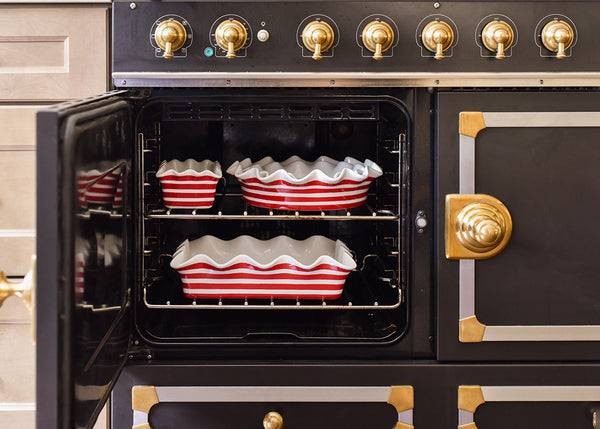 Red Stripe Ruffle Loaf Pan - Coton Colors Company